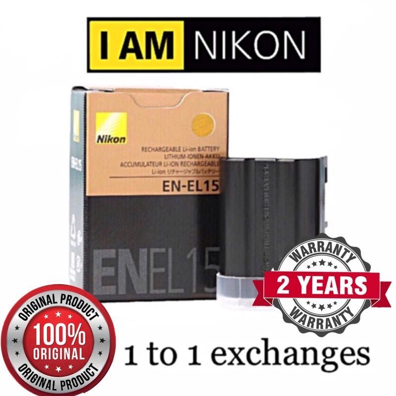 Nikon original en-el15 battery for Nikon d7000 7100 7200 7500 d750 d800 ...
