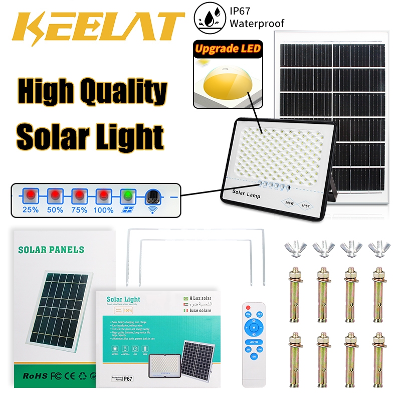 KEELAT Solar Light Outdoor Lighting Warm Light Waterproof Solar ...