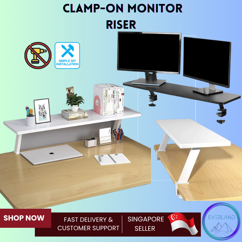 ⭐SG SALES⭐ Clamp-On Monitor Riser & Laptop Stand – Monitor Support ...