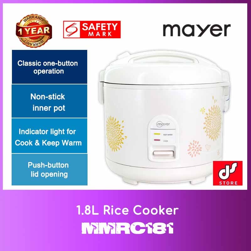 Mayer 1.8L RICE COOKER MMRC181 | Shopee Singapore