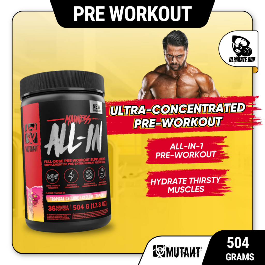 Mutant MADNESS ALL IN, Pre-workout Supplement Full-Dose, Increase ...