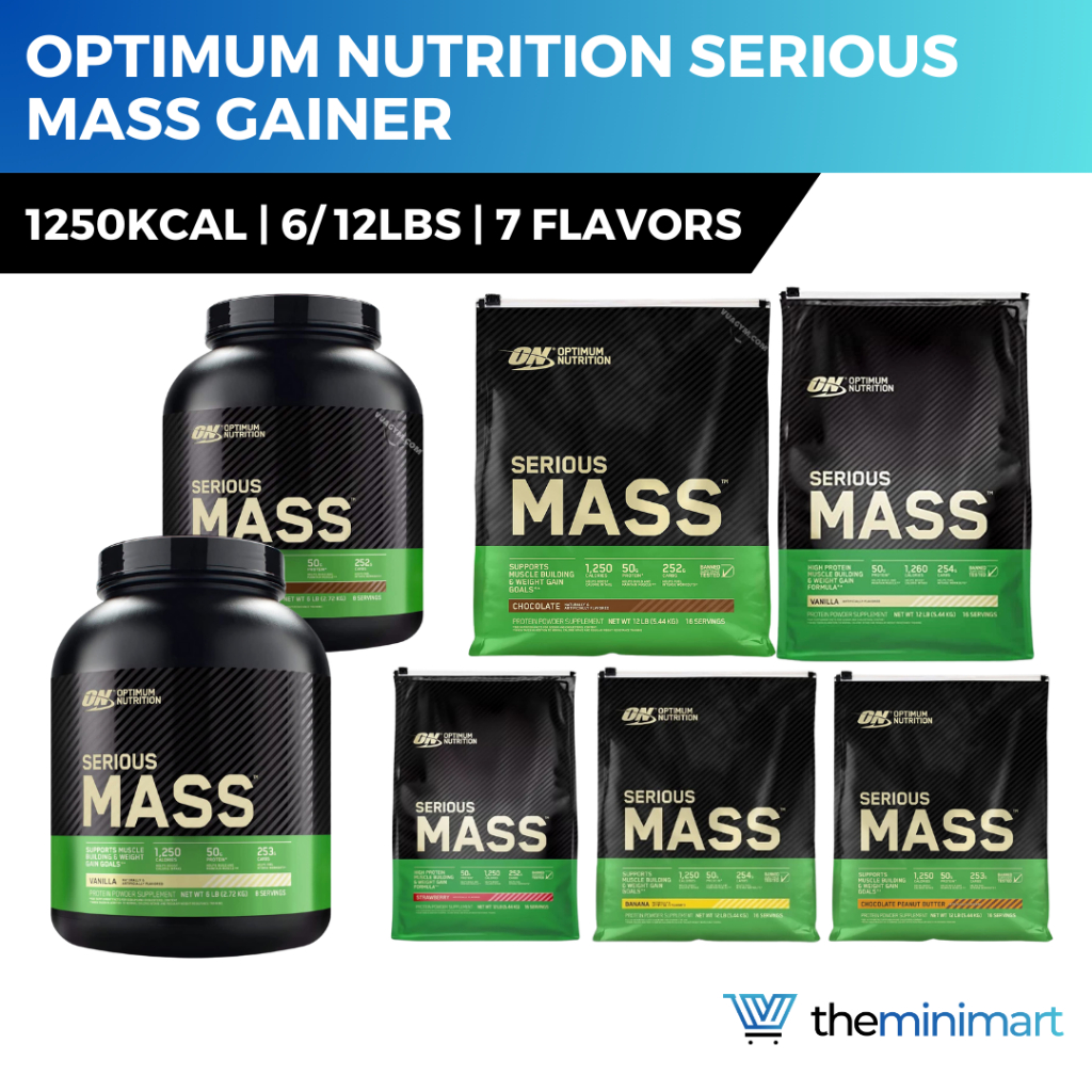 Optimum Nutrition Serious Mass Gainer - 1250kcal Formula (6-12lbs ...