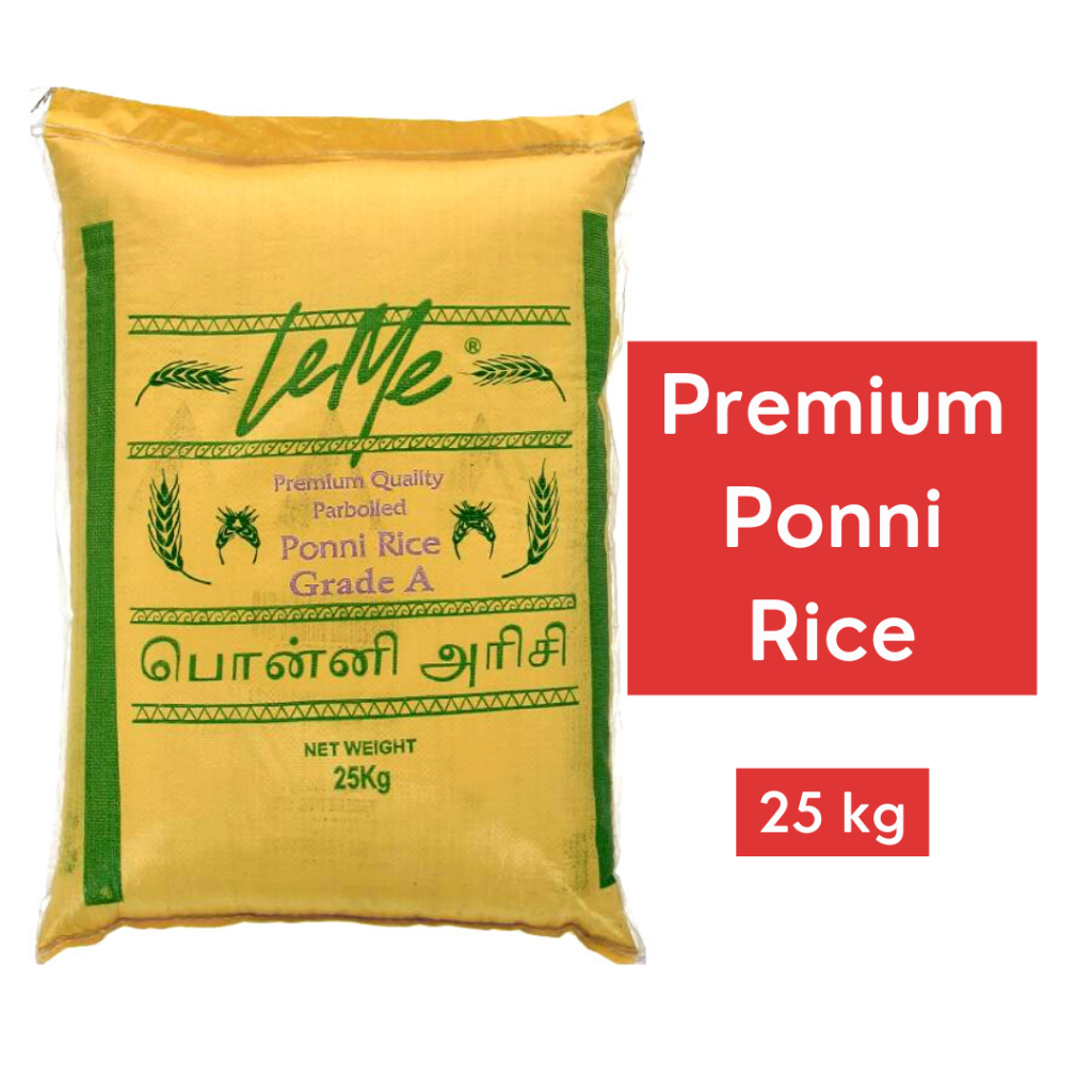PREMIUM LEME PARBOILED PONNI RICE 25KG (Sona Masoori) | Shopee Singapore