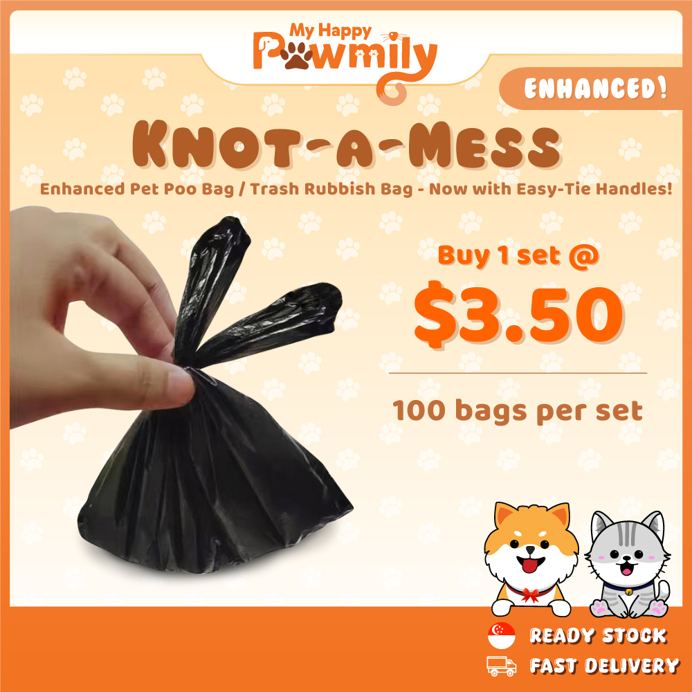 SG Fast Delivery | Knot-a-Mess Enhanced Pet Poo Bag / Trash Rubbish Bag ...