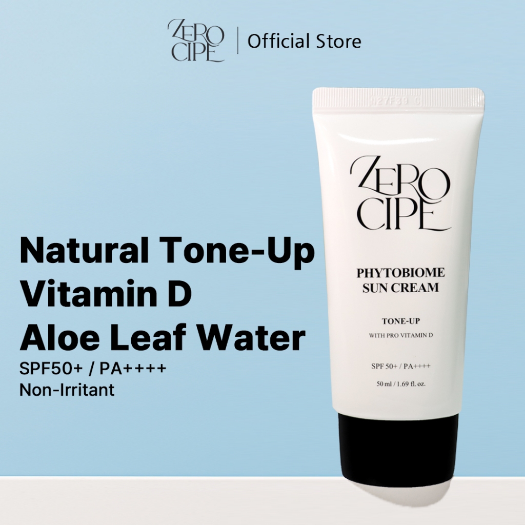 [ZEROCIPE OFFICIAL] Phytobiome Sun Cream 50ml, SPF50+, PA++++, Tone-up ...