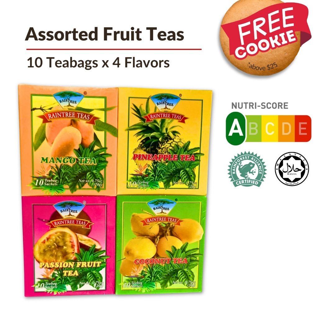 Raintree Assorted Fruit Teas: Ceylon Black Tea with Mango, Pineapple ...