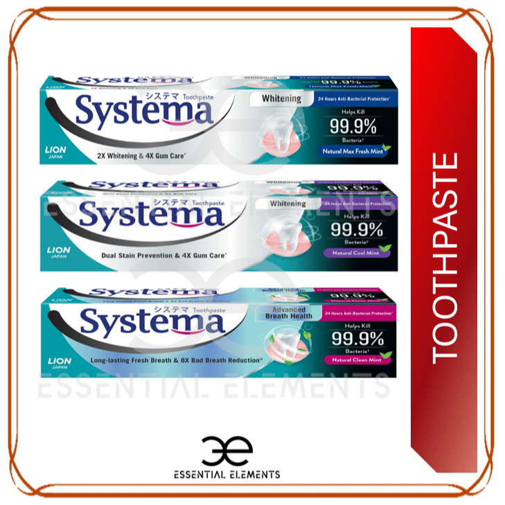 SYSTEMA Toothpaste Natural Max Fresh Mint / Cool Mint / Clean Mint 130g ...