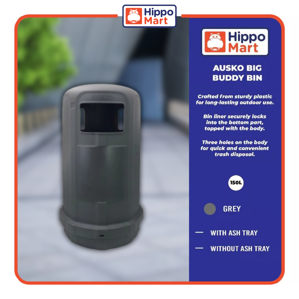 Big Buddy Dustbin | 150L | Plastic Bin | Rubbish Bin | Outdoor Bin ...