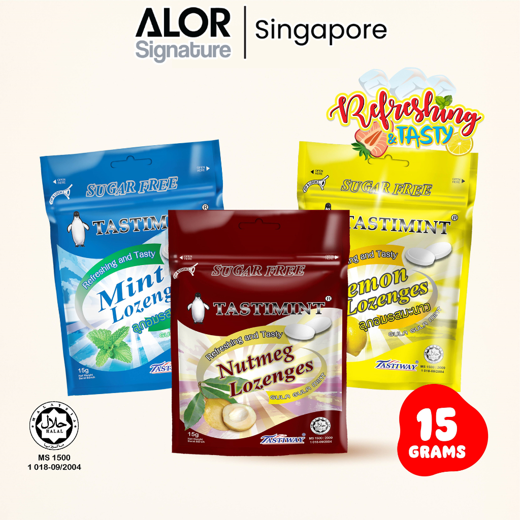 Tastimint Sugar Free Lozenges 15g/packet (Zip locked pack) | Shopee ...