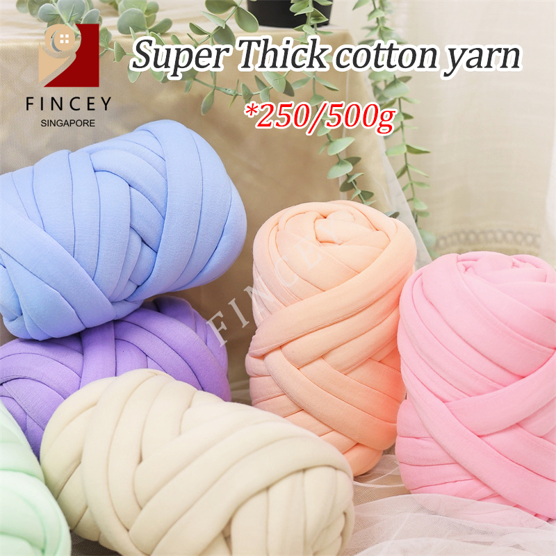 【SG】500g Cotton Yarn Crochet Yarn Milk Cotton Yarn Thick Chunky Yarn ...