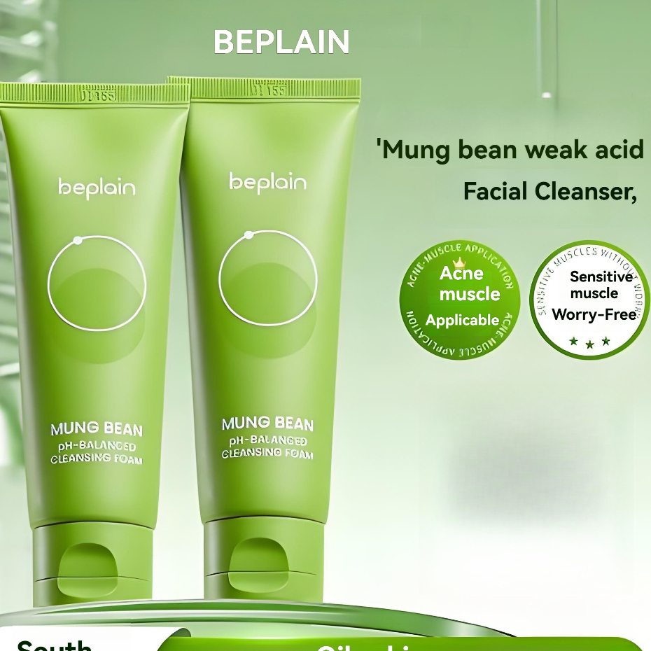 SG BEPLAIN Mung BEAN pH-BALANCED CLEANSING FOAM Face Wash80ml | Face ...