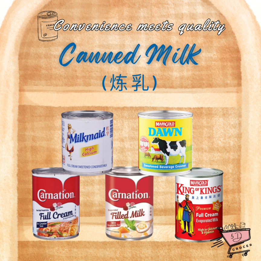 [5D Grocer] Condensed/Sweetened/Evaporated milk (Marigold/Carnation ...