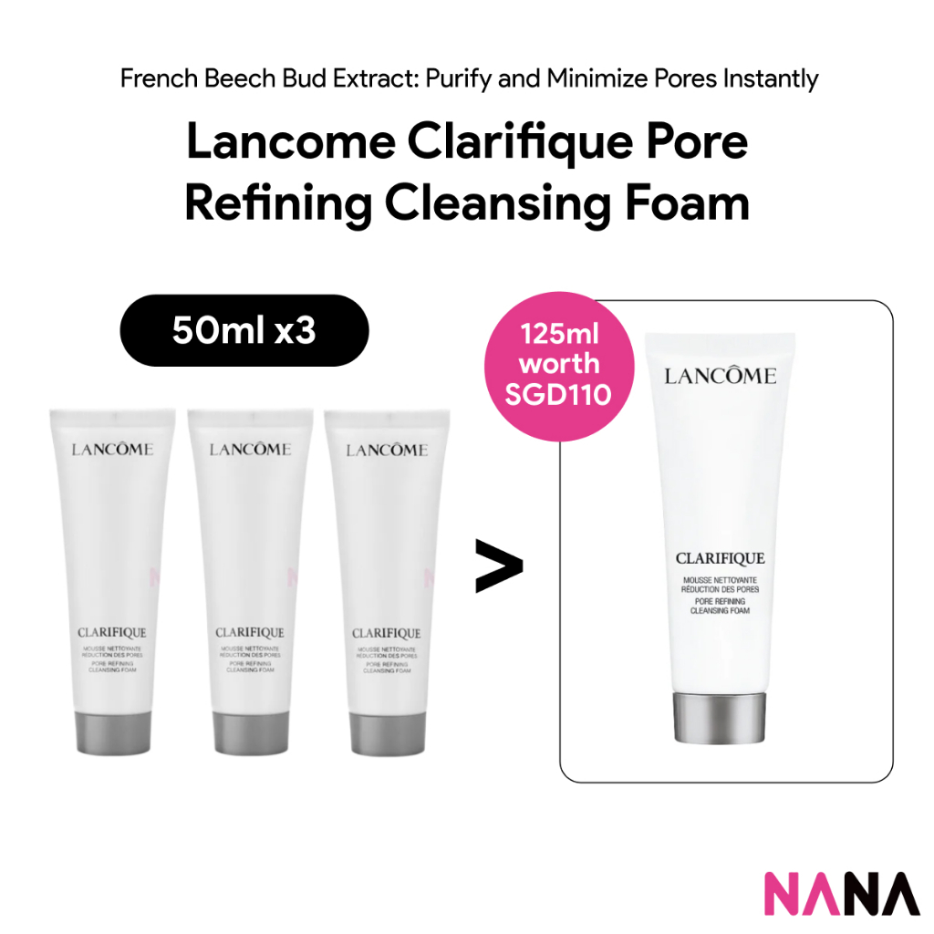 Lancome Clarifique Pore Refining Cleansing Foam Sample Pack (50ml x 3/2 ...