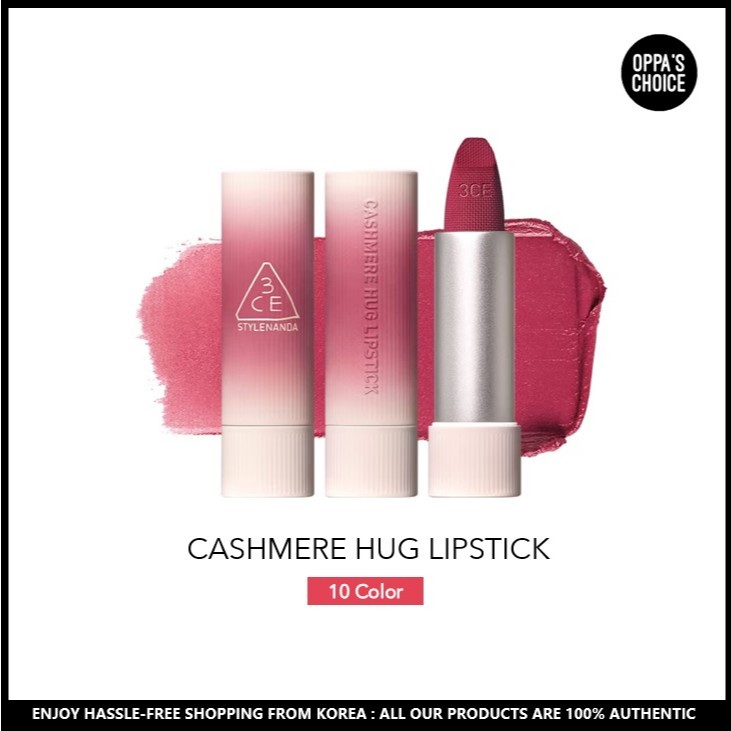[NEW] 3CE CASHMERE HUG LIPSTICK (10 COLOR) | Shopee Singapore