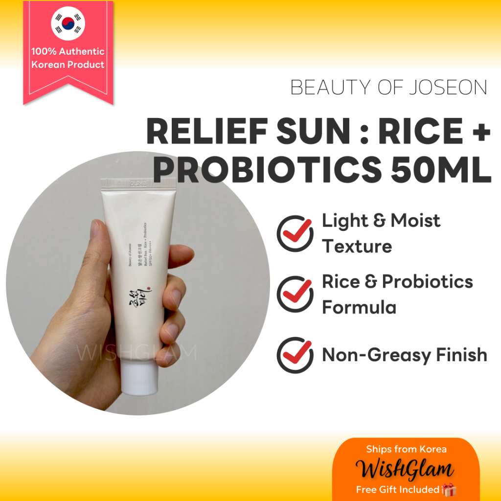 Beauty of Joseon Sunscreen Relief Sun : Rice + Probiotics 50ml (SPF50 ...
