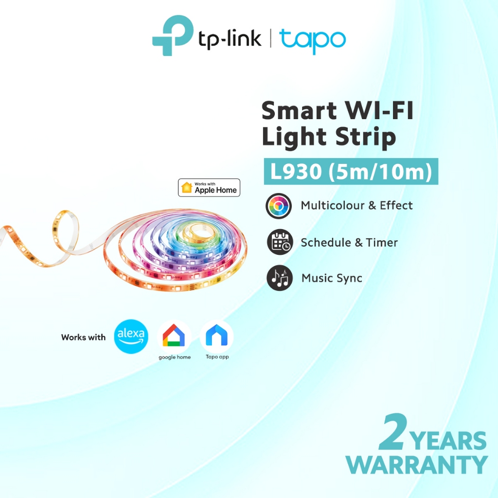 TP-Link LED Smart Wi-Fi Multi-Colour Light Strip 5m/ 10m Tapo L930-5 ...