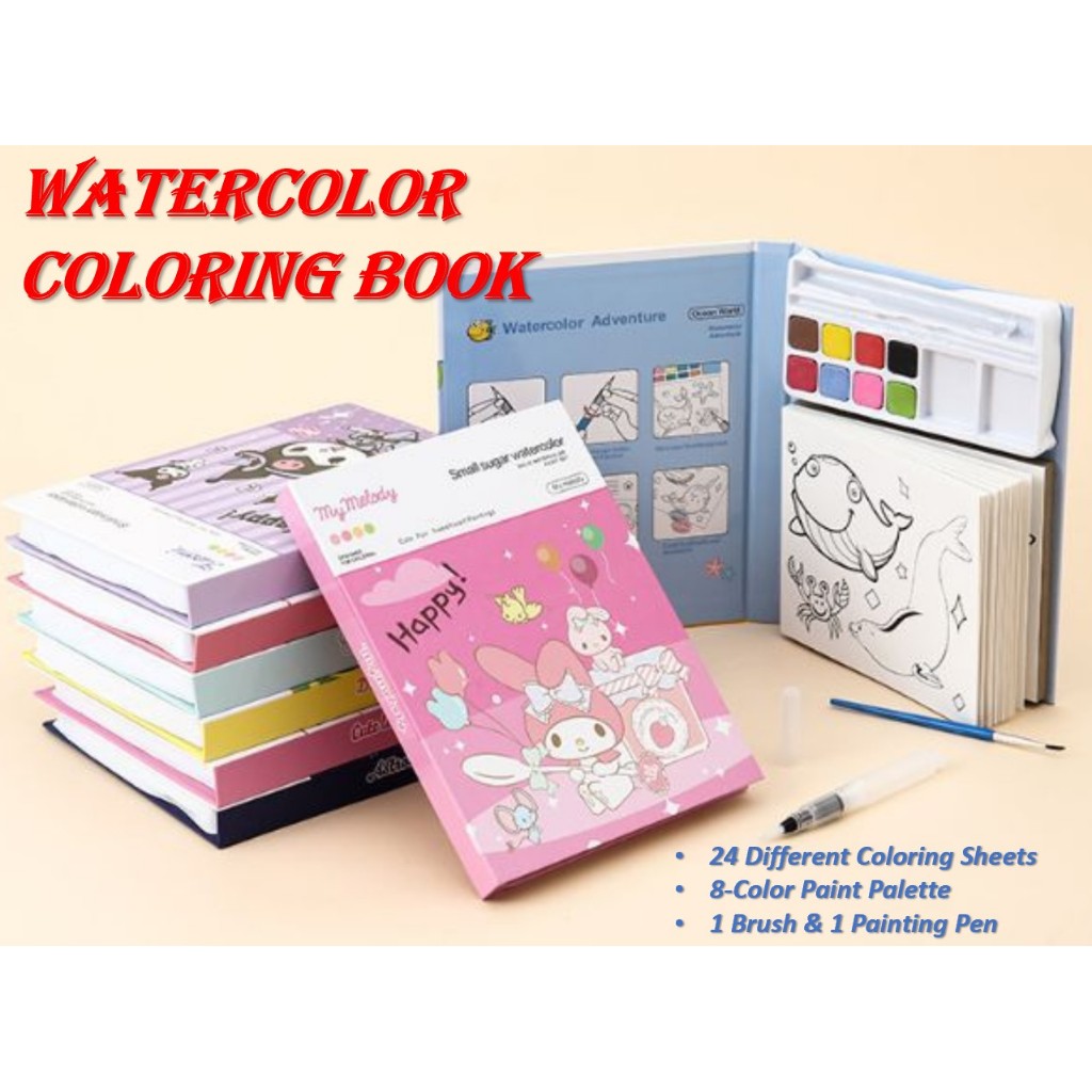 Water Coloring Book Paint Set For Kids Water Painting Books For ...