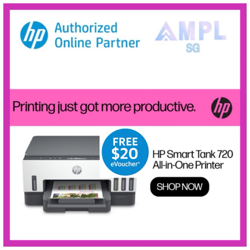 HP Smart Tank 720 All-in-One | Free $20 eCapitaVouchers | Print Copy ...