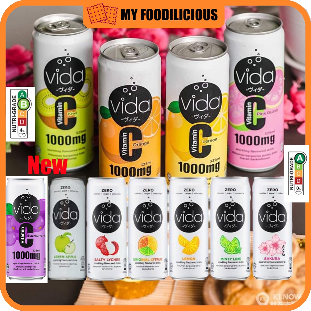 VIDA Zero Sugar & Calories and Vida C Series Sparkling Flavored Drink ...