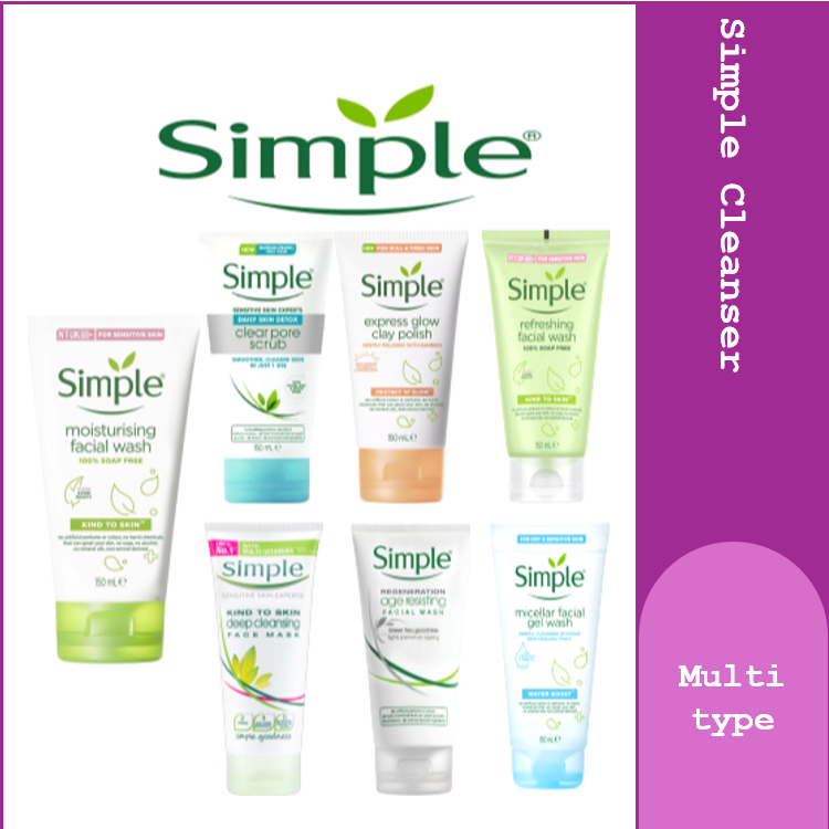 Simple Facial Wash / Face Scrub / Face Mask, 150ml | Shopee Singapore