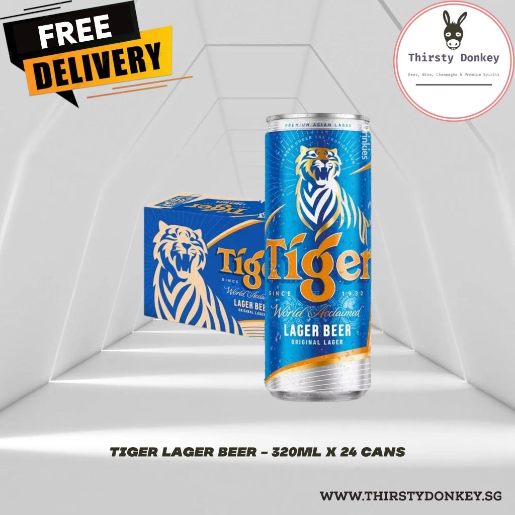 Tiger Lager Beer - 320ml x 24 Cans (BBD: 01/2026) | Shopee Singapore