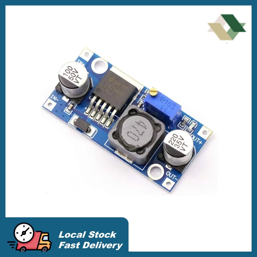 LM2596S DC-DC Buck Converter Power Module 3A Adjustable Step-Down Voltage Regulator 3-40V to 1.5 ...
