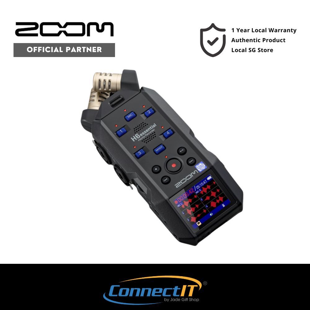 Zoom H6E essential 32-Bit Float Six Track Recorder, 30 hours battery ...