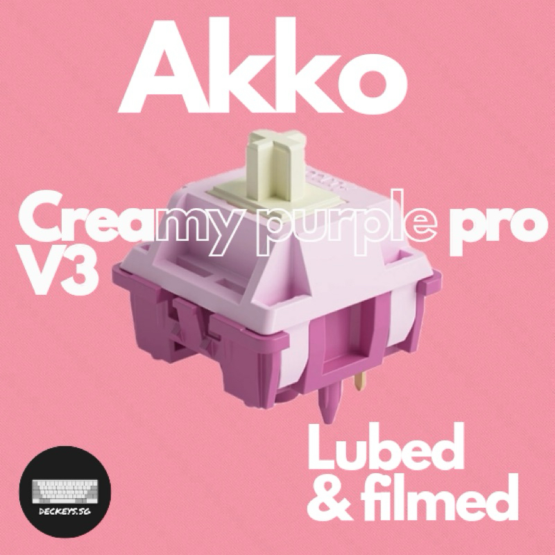[STOCK/LUBED] Akko V3 Creamy Purple Pros for custom mechanical keyboard ...