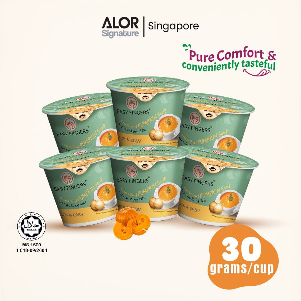 Alor Easy Fingers Freeze Dried Pumpkin Soup (30g x 6 Cups) | Shopee ...