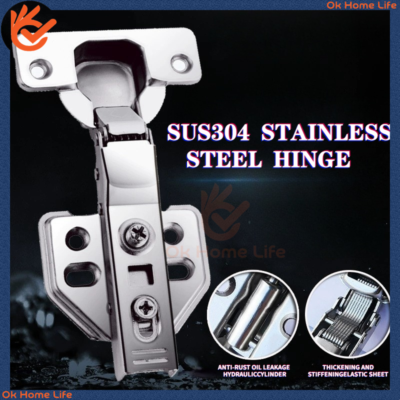Stainless Steel Safety Door Hydraulic Hinge Soft Close Full Overlay ...