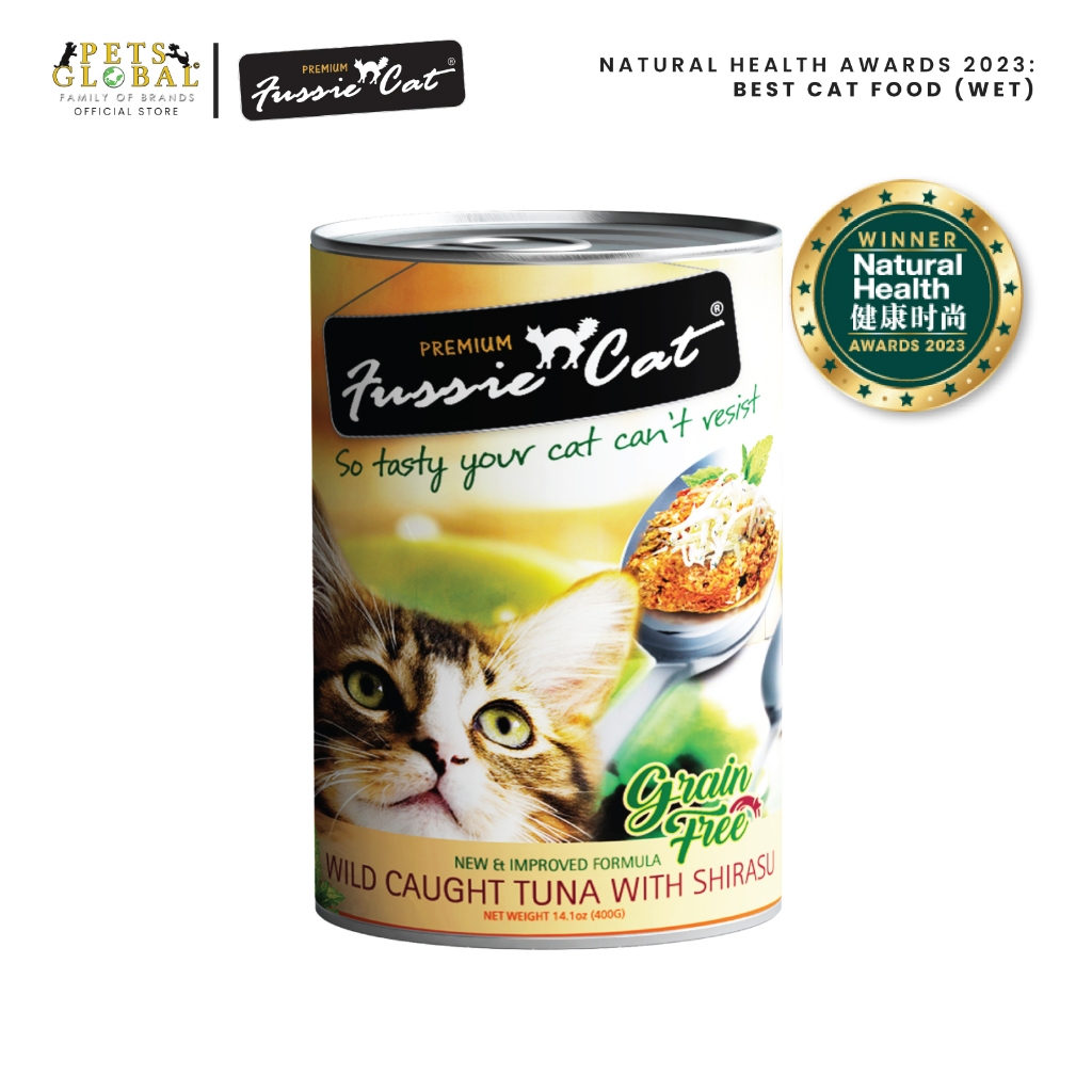 Fussie Cat Wild Caught Tuna with Shirasu Wet Cat Food (400g x 24 cans ...