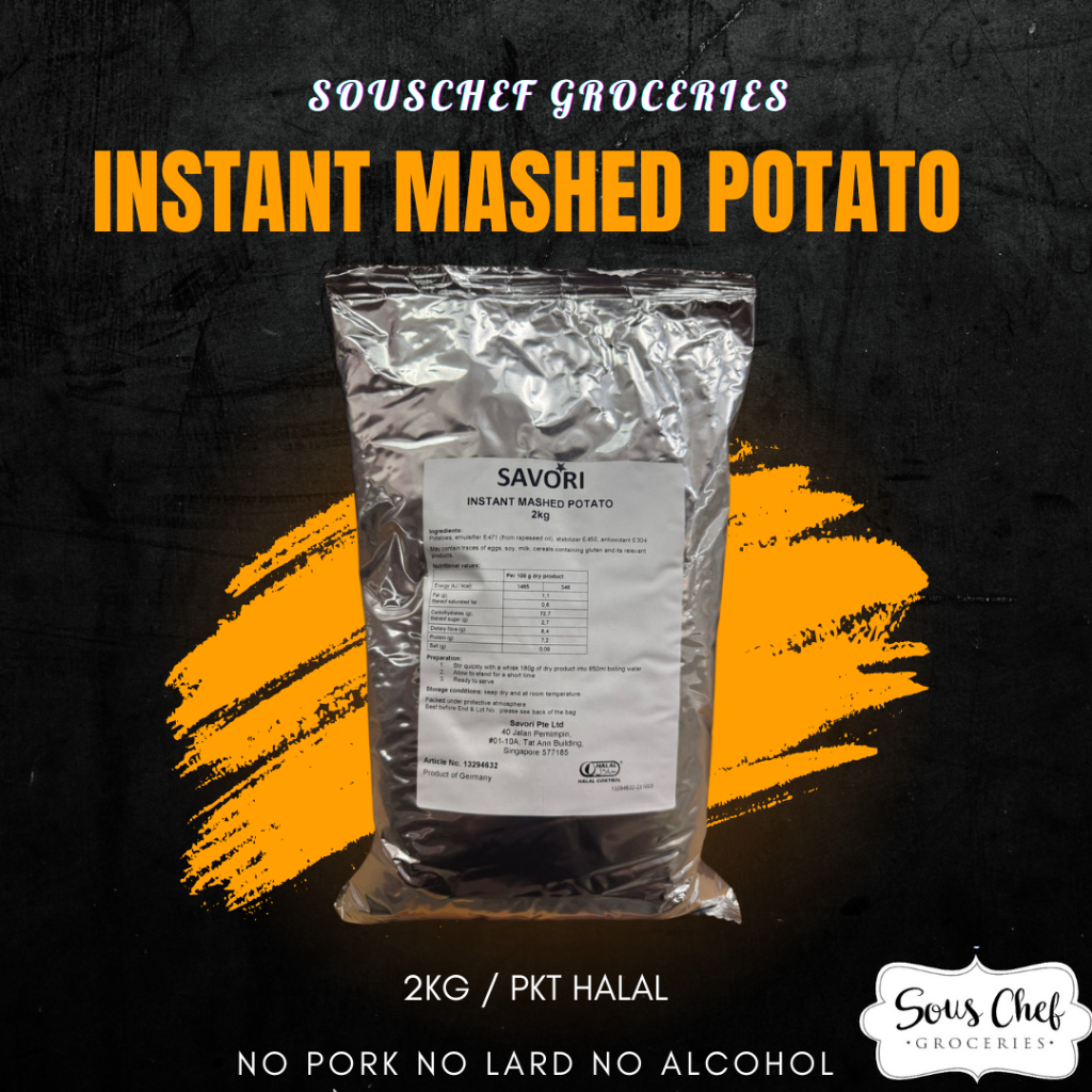 INSTANT MASHED POTATO POWDER 2KG/ PKT HALAL | Shopee Singapore