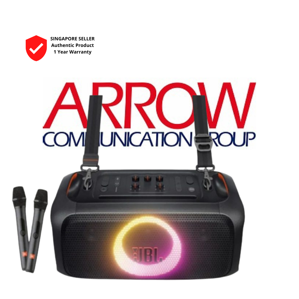 JBL PartyBox On-The-Go Essential Portable Party Speaker With 2 Wireless Microphones | Shopee ...