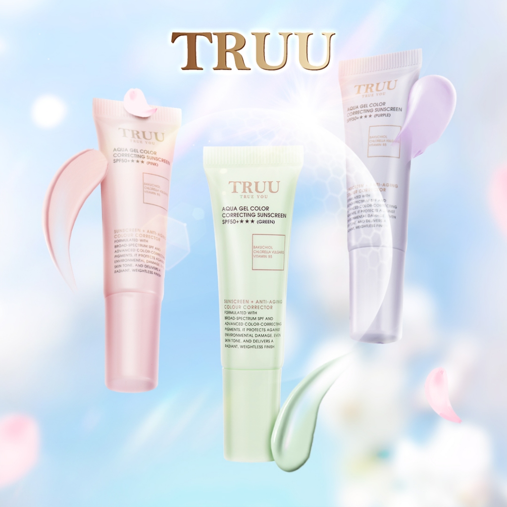 TRUU Aqua Gel Color Correcting Sunscreen SPF50+★★★ 10ML | Shopee Singapore