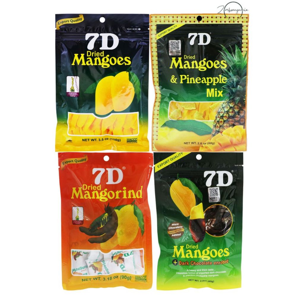 7D DRIED MANGOES (Original | Dark Chocolate Enrobed | Mangorind | Mangoes & Pineapple) (200g ...