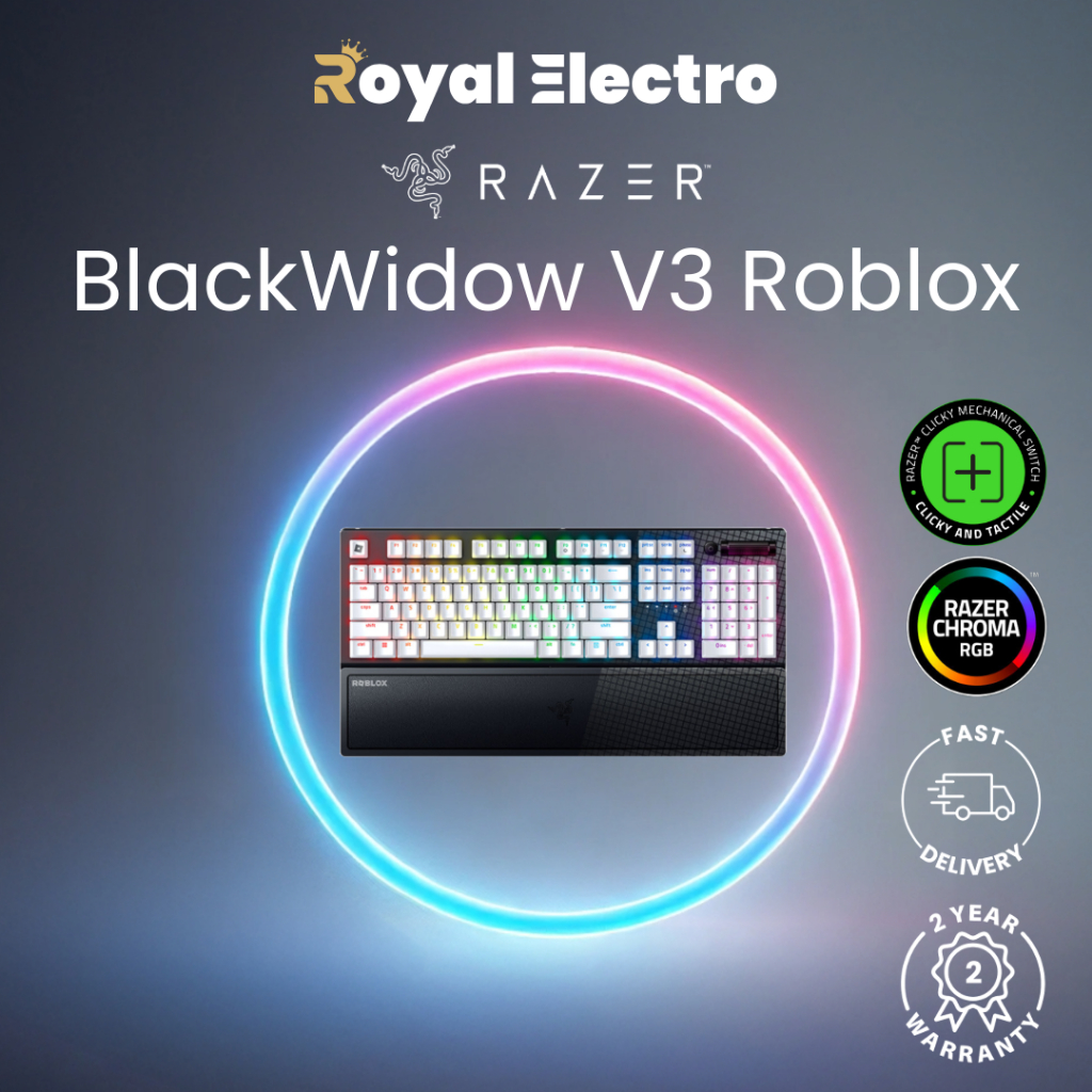 Razer BlackWidow V3 Roblox Edition (Green Switch) Mechanical Gaming ...