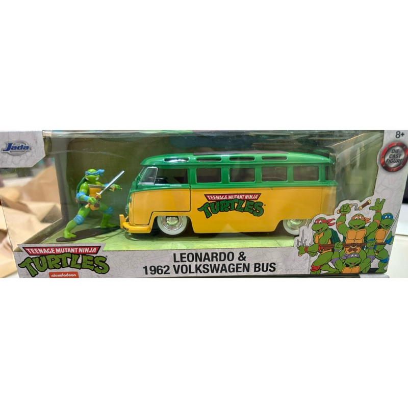 Jada 1:24 Diecast 1962 Volkswagen Bus with Teenage Mutant Ninja Turtle ...