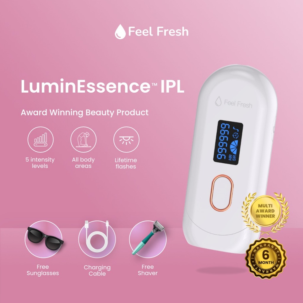 Feel Fresh LuminEssence IPL Hair Removal - Painless Laser Device, Free ...
