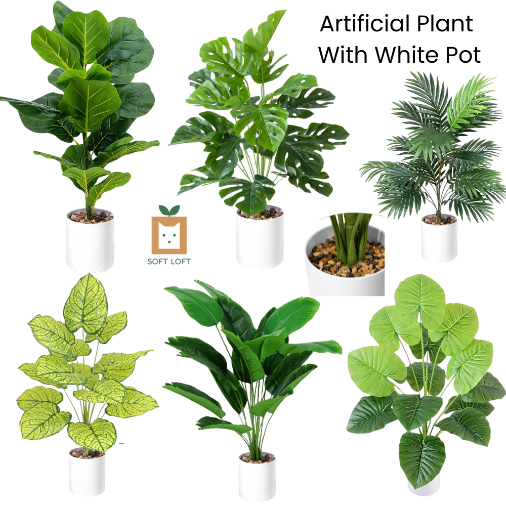 Artificial Plant Fake Tree Artificial Plants Palm Leaves Green Greenery ...