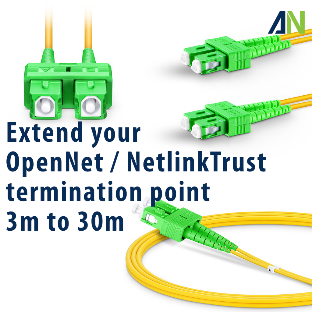 9/125 Single Mode Fiber Optic Patch Cable Duples SC/APC, extend OpenNet ...