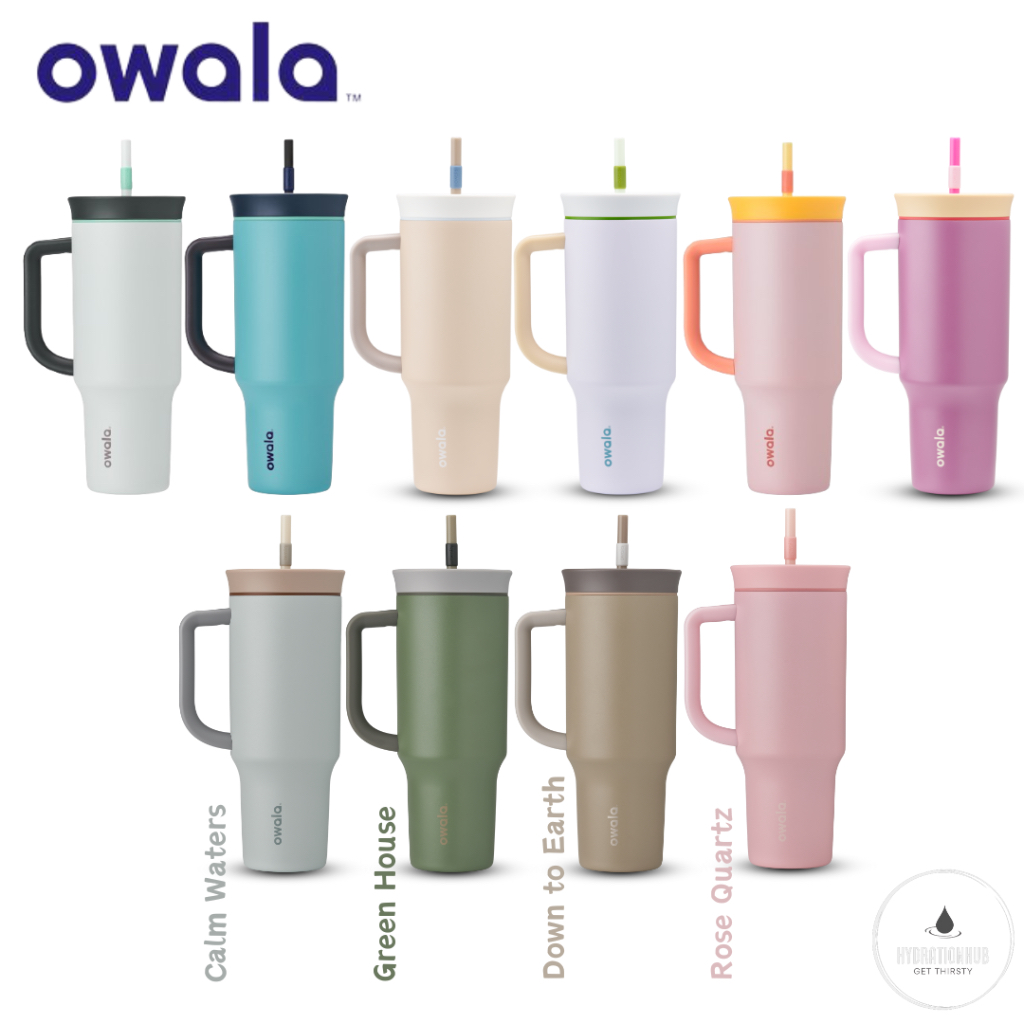 Owala Stainless Steel Tumbler 40oz (1182ml) with Handle and Straw ...