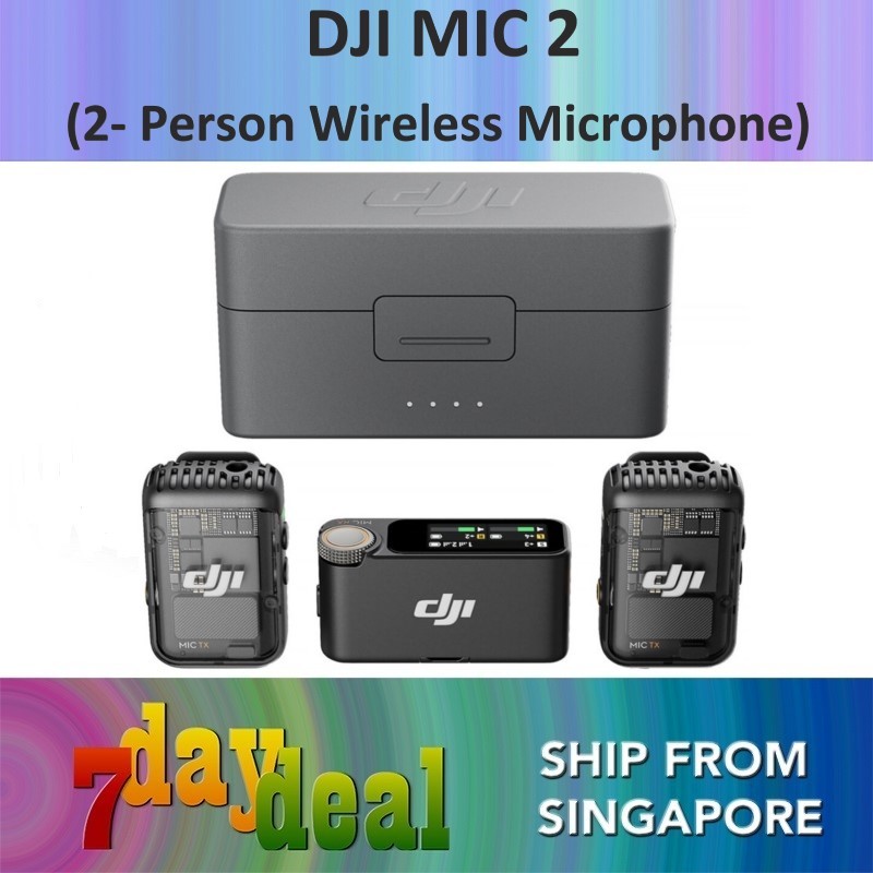 DJI MIC 2 (2 Person Compact Digital Wireless Microphone for Camera & Smartphone) | Shopee Singapore