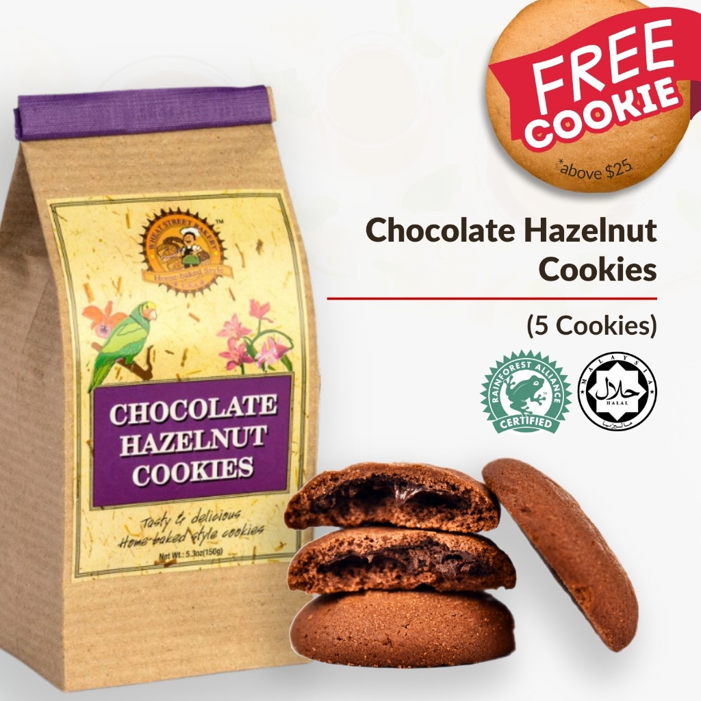 Raintree Chocolate Hazelnut 2-in-1 Cookies (5 pcs)- Hahal Crunchy ...