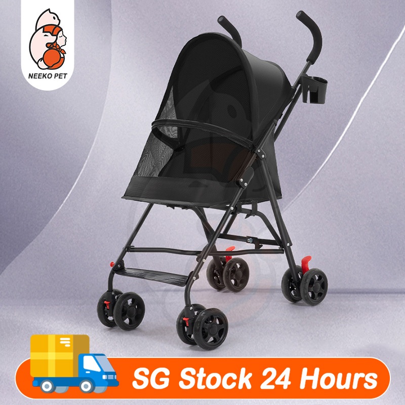SG Portable Pet Stroller Lightweight Pet Carrie Dog Trolley Large Space ...