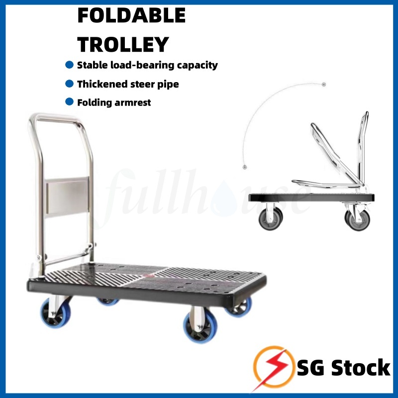Foldable Trolley Cart Portable Trolley Cart Heavy Duty Trolley With ...