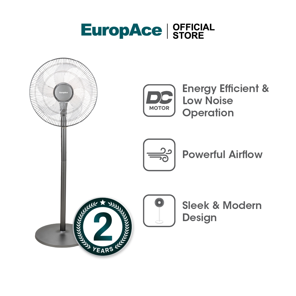 EuropAce EuropAce 16" DC Stand Fan with Remote Control | ESF5165EDCR ...