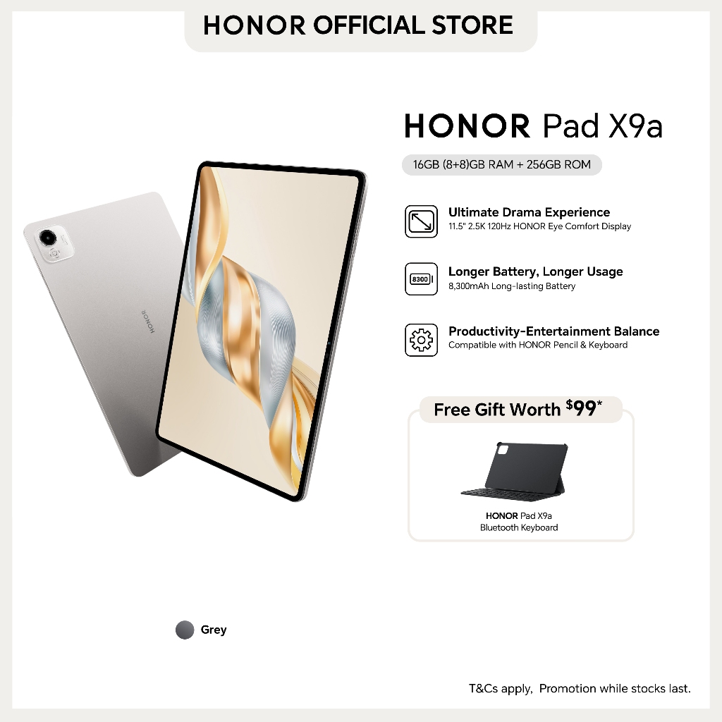 [NEW] HONOR Pad X9a 16(8+8)GB+256GB Tablet (LTE) 11.5" 120 Hz 2.5K ...
