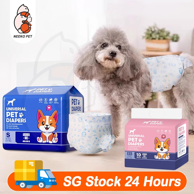 SG Pet Diaper Female/Male Dog Diaper Dog Wraps Puppy Diapers | Shopee ...