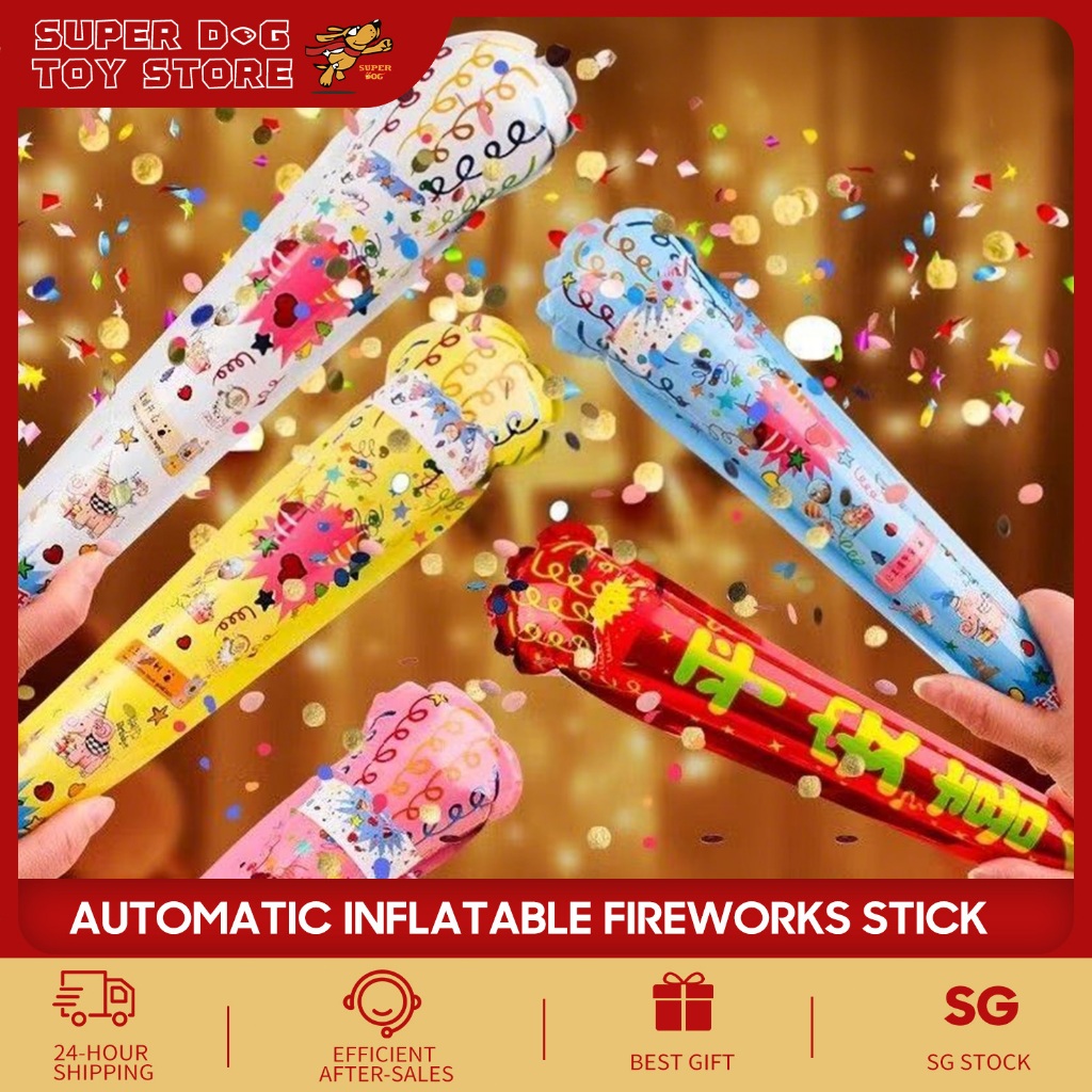 🌈SG Stock🌈Self-Inflating Fireworks Stick Handheld Aluminum Membrane ...
