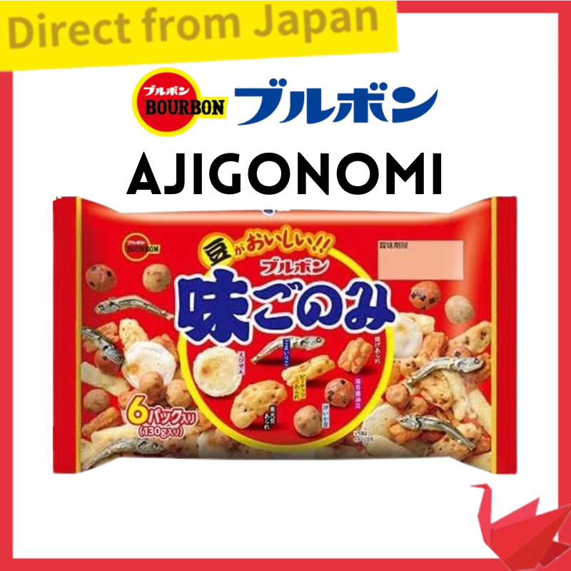 Bourbon Ajigonomi Family Size Rice Cracker 6P【Direct from Japan ...